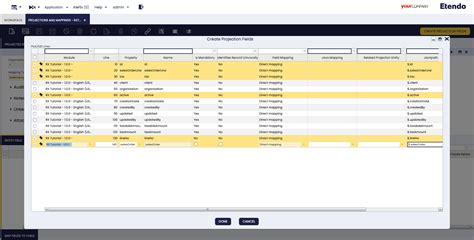 Projections And Mappings Etendo Documentation