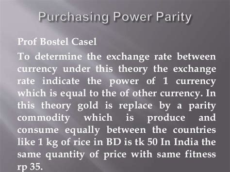 Purchasing Power Parity