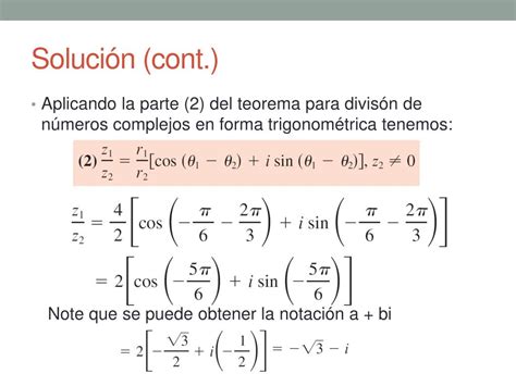 PPT La Forma Trigonometrica De Los Numeros Complejos Y El Teorema De