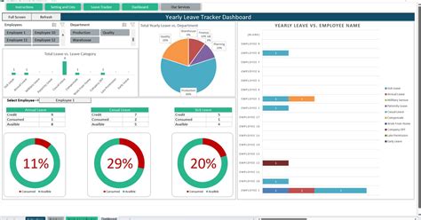 Yearly Leave Tracker Excel Master