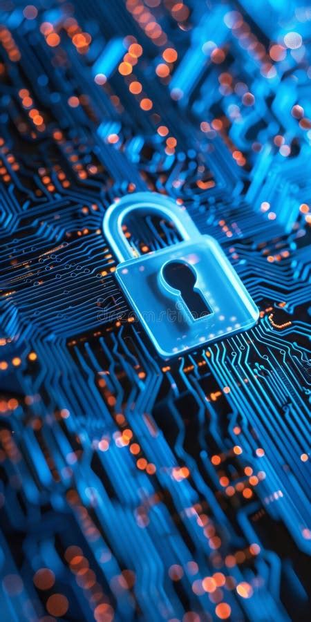 Bright Backdrop Highlighting Cyber Security Stock Illustration