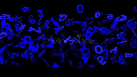 Blue Numbers On White Background Stock Illustration Illustration Of