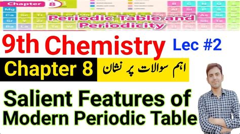 Salient Feature Of Modern Periodic Table Class 9 Chemistry Unit 8 Periodic Table And