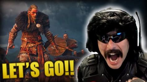 Drdisrespect Reacts Assasins Creed Valhalla Gameplay And Trailer Youtube