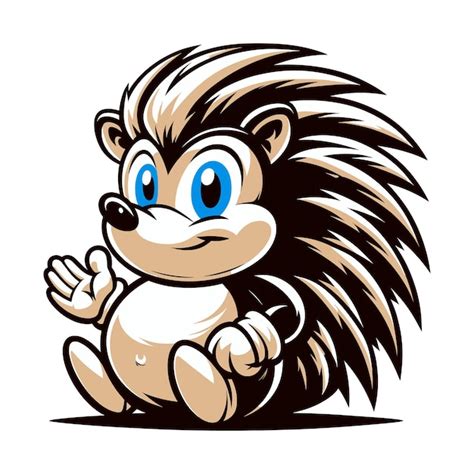Premium Vector Cartoon Hedgehog Vector Illustration