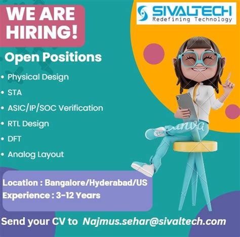 Sivaltech Hr On Linkedin Hi Connections We Have Open Positions