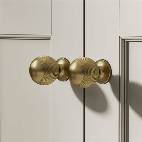 Brushed Gold Cabinet Knobs Pair