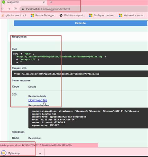 C How To Trigger Download From Web Api Net Core 6 Stack Overflow