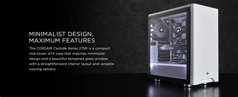 Amazon.com: Corsair CARBIDE 275R Mid-Tower Gaming Case, Tempered Glass ...