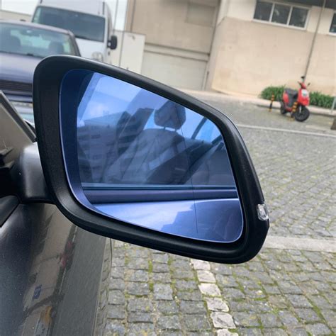 Боковое зеркало заднего вида, стекло, синяя выпуклая наклейка для BMW ...