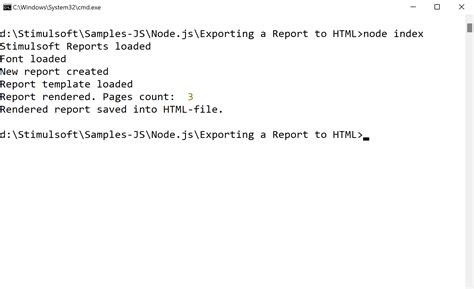 Exporting A Report To Html Samples