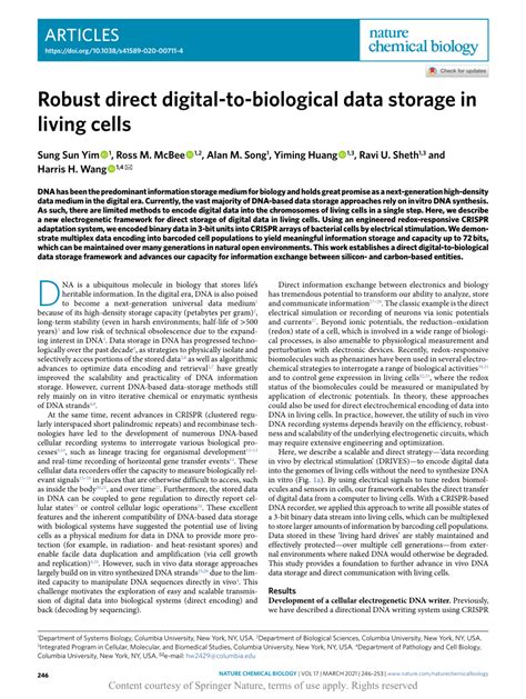 Robust Direct Digital To Biological Data Storage In Living Cells