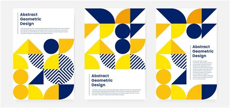 Geometric Minimalistic Artwork Cover With Shape And Figure Abstract Pattern Design Style For