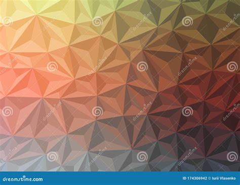 Abstract Low Polygon Gradient Generative Art Background Illustration Stock Illustration