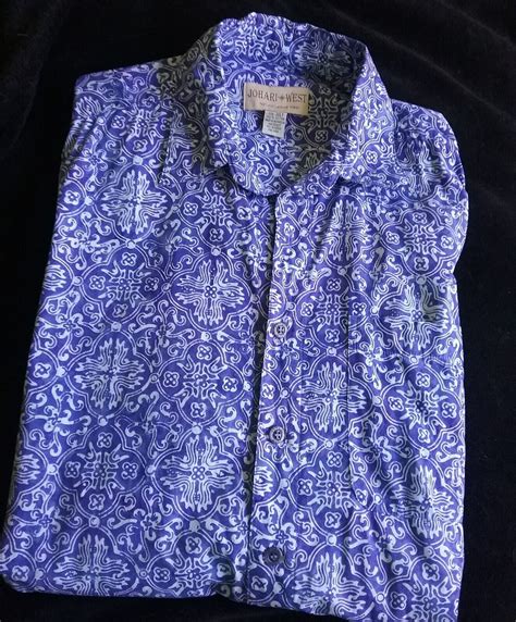 Johari West Hawaiian Island Aloha Tiki Camp Shirt Gem