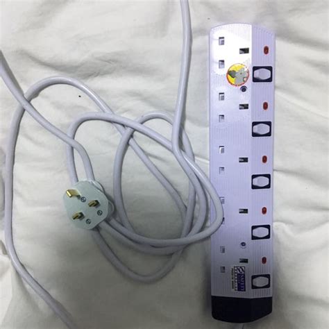 Extension Wire Tv And Home Appliances Electrical Adaptors And Sockets On
