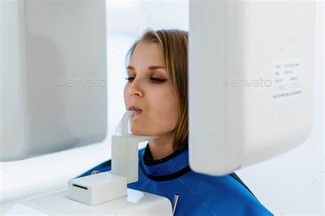 Scanning Of The Dental Jaw The Patient Undergoes A Procedure