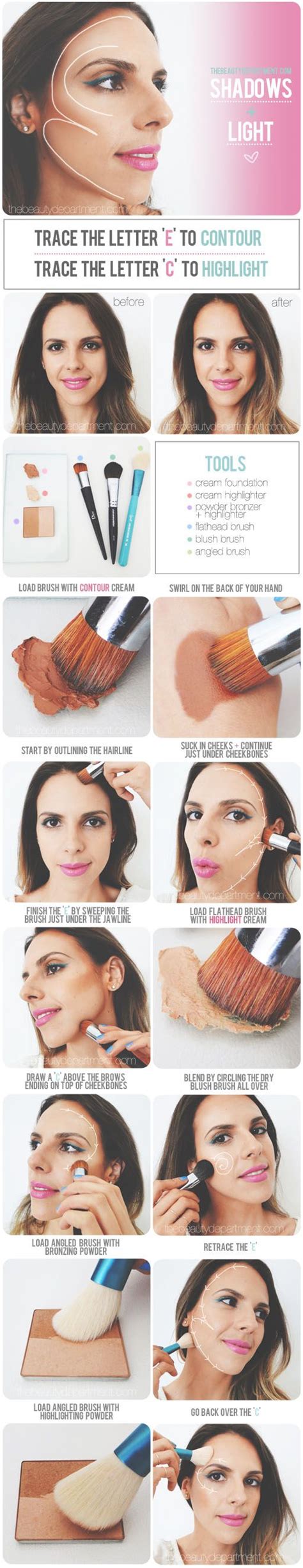 HOW TO CONTOUR HIGHLIGHT Beauty Hacks Hair Makeup Contour Makeup