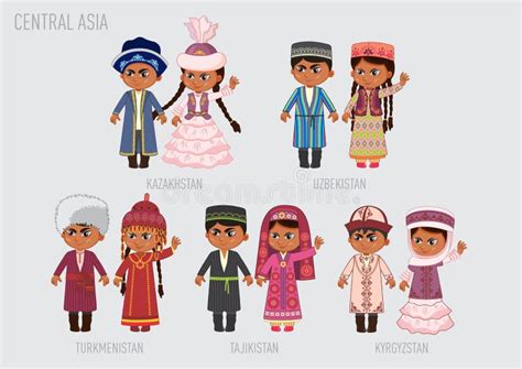 Vector Illustration Of A Man And A Woman In National Costume On A White