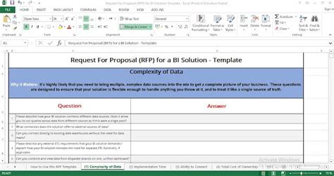 Request For Proposal Rfp For A Bi Solution Template Risk Management