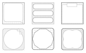 Conjunto Del Bloc De Notas Del Planificador De Notas En Blanco Y Negro
