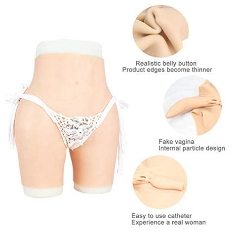 Liifun Realistic Padded Silicone Panties Fake Vagina Shorts Butt Shaper