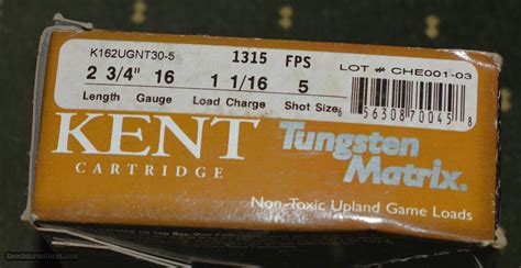16 Gauge Kent Tungsten Matrix 5