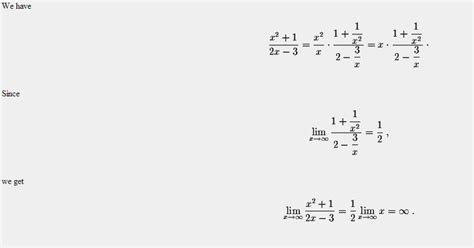 Infinite Limits Limits