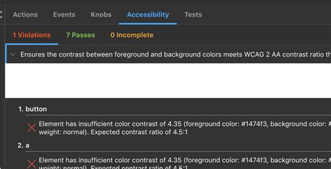 Addon A11y Dark Theme Report · Issue 6025 · Storybookjsstorybook