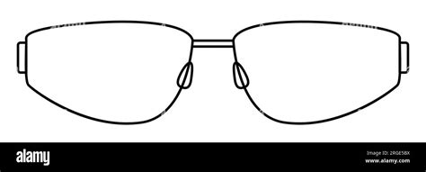 Slim Statement Frame Glasses Fashion Accessory Illustration Sunglass