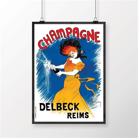 Champagne Delbeck Reims Printable Wall Art Food Drink Poster