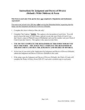 Fillable Online Instructions For Affidavit Of Default Application For