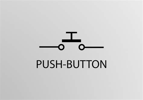 Premium Vector Push Button Symbol Vector Symbol Design Engineering