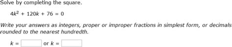 Ixl Solve A Quadratic Equation By Completing The Square Other