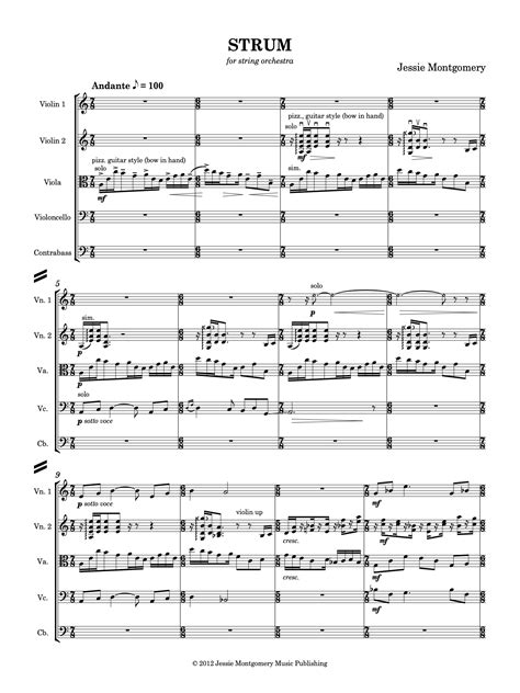 Strum For String Orchestra Jessie Montgomery