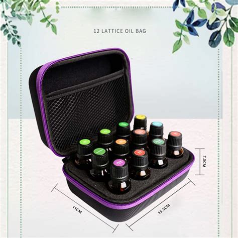오일케이스 파우치 향수보관에센셜 오일 케이스 12 슬롯 5ml 10ml 향수 보관 상자 여행용 병 수집 티몬