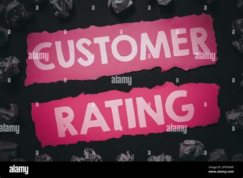 Writing Displaying Text Customer Rating Word For Gauge The Customer Satisfaction With A Company