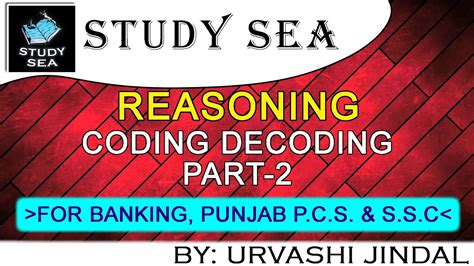 Coding And Decoding Trickspart 2reasoningeasy Methodby Urvashi