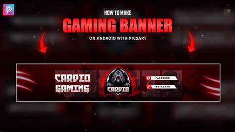 How To Make This YouTube Gaming Banner In Picsart Make This Amazing