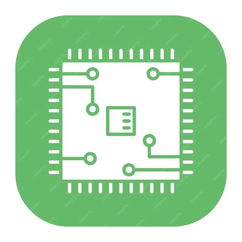 Premium Vector Microprocessor Vector Illustration