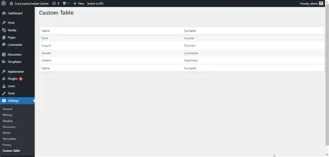 Create Table With WP List Table In WordPress