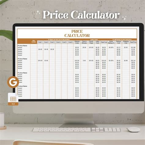 Price Calculator For Products And Services Easy To Use Etsy Canada Price Calculator