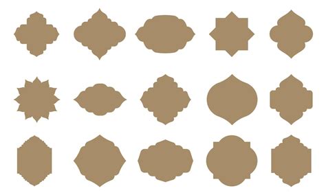Premium Vector Set Of Islamic Shape Illustration Flat Arabic Window