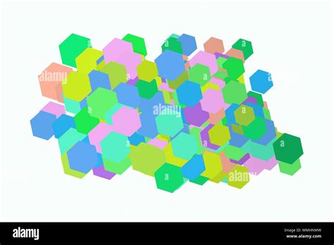 Abstract Geometric Hexagon Pattern Colorful And Artistic For Graphic Design Catalog Textile Or