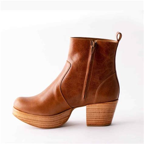 Fortress Charli Platform Bootie Brown Sole Food