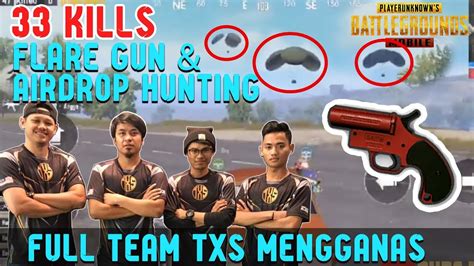 33 Kills Full Team Txs😍 Flare Gun And Airdrop Hunting Fredo Sameon Gameplay Pubg Mobile