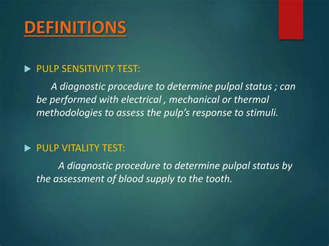 Pulp Vitality Test Pptx