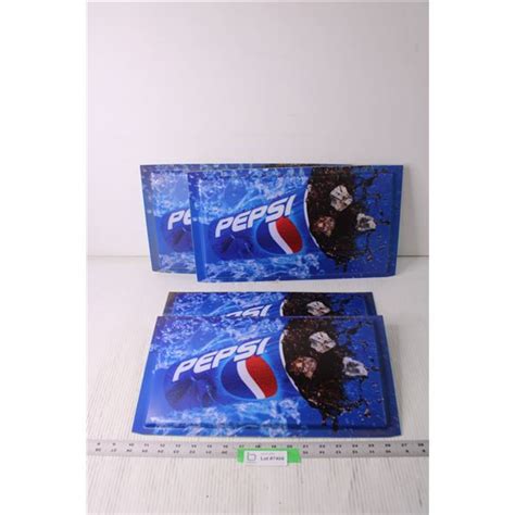 4 Plastic Pepsi Signs