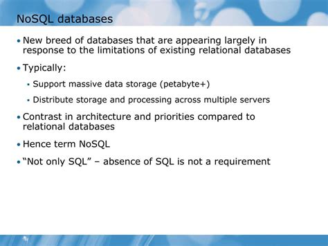 Ppt Net Database Technologies Using Nosql Databases Powerpoint