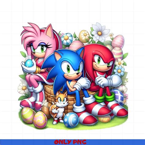 Happy Easter Sonic Png Cute Easter Png Colorful Eggs Png Bunny Ear Png April 17 Bunny Egg